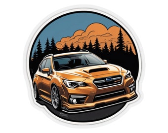 2015 Subaru WRX STI Race Car Sticker High Quality Water Resistant ...