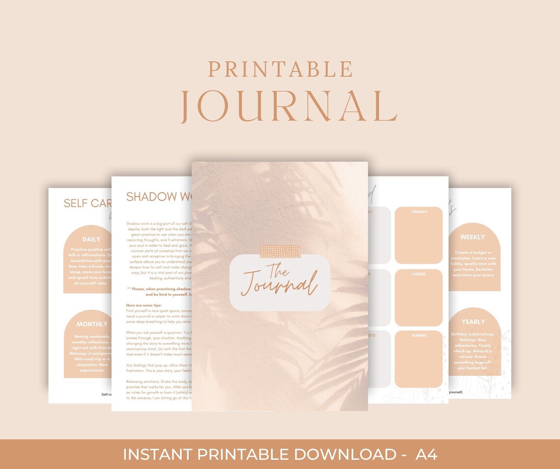 Shadow Work Healing Self Love Printable Journal Wellness - Etsy