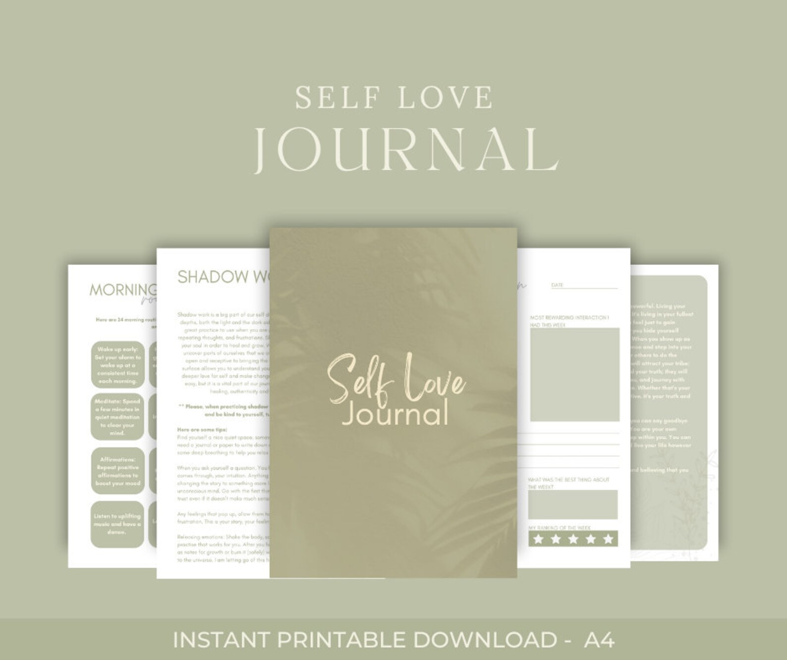 Shadow Work, Healing, Self Love, Printable Journal, Wellness Journal ...