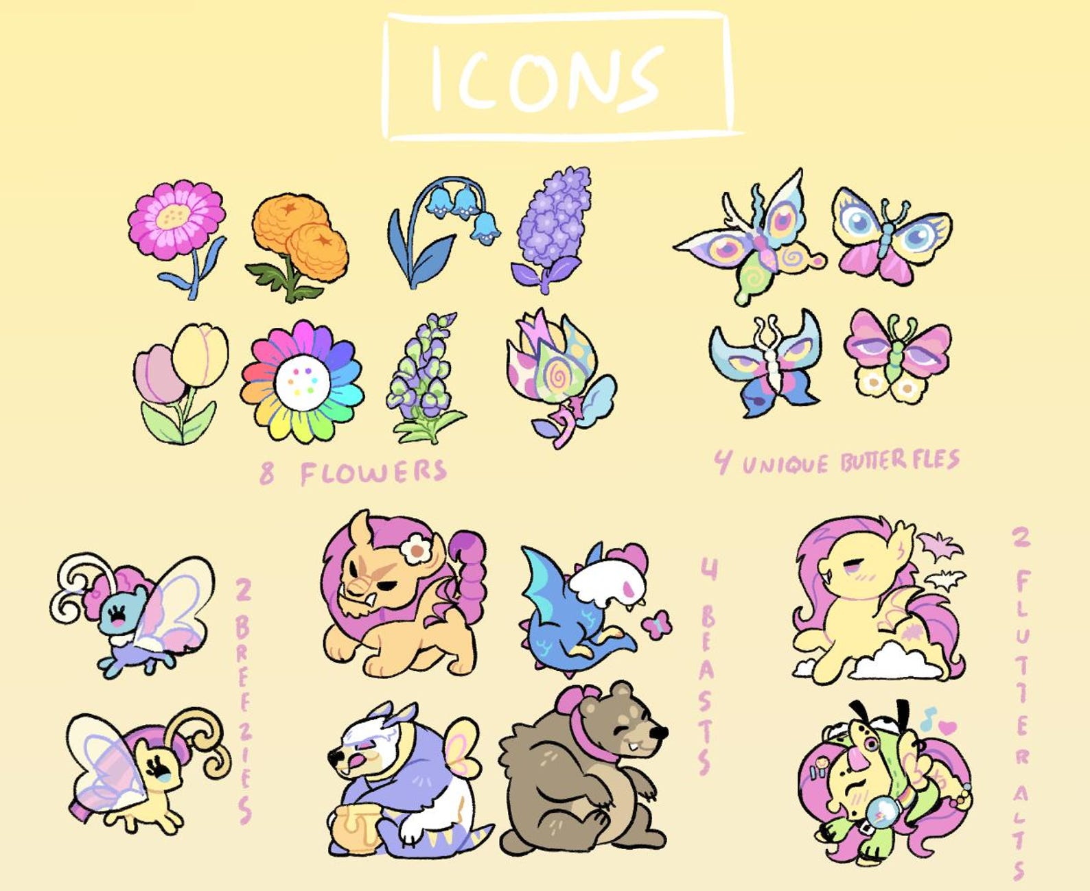 Fluttershy's Cottage Grove - MLP Inspired Desktop Collection - 33 Icons ...