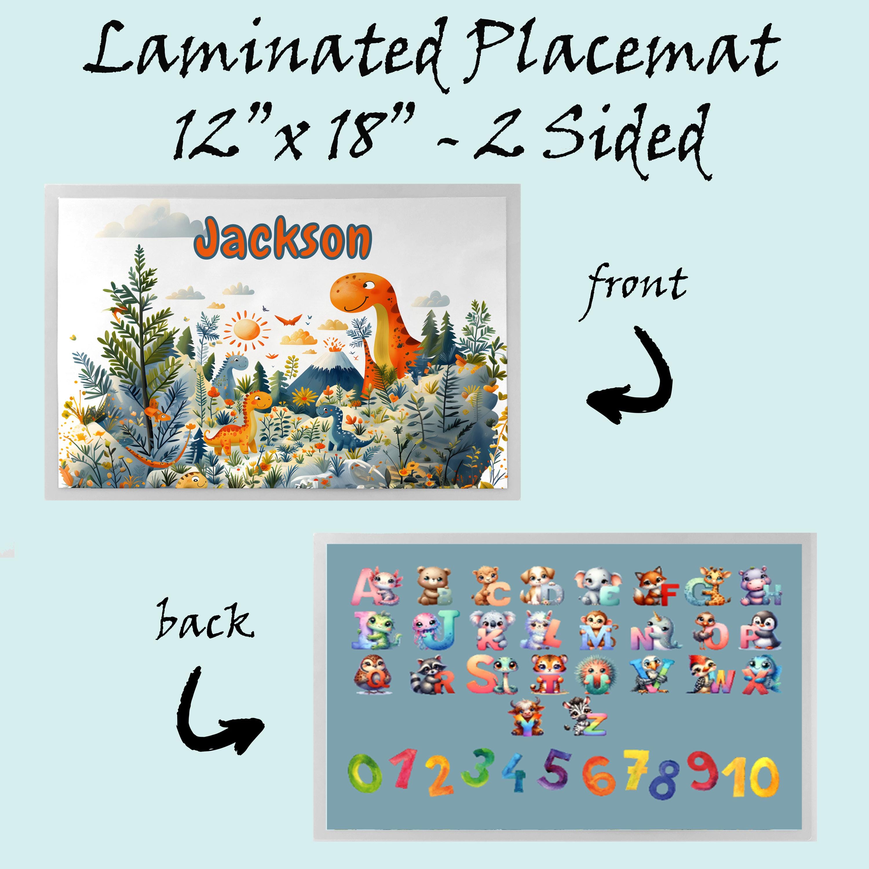 Cute Dinosaur Name Plate for Kids, Personalized Children's Dinnerware ...