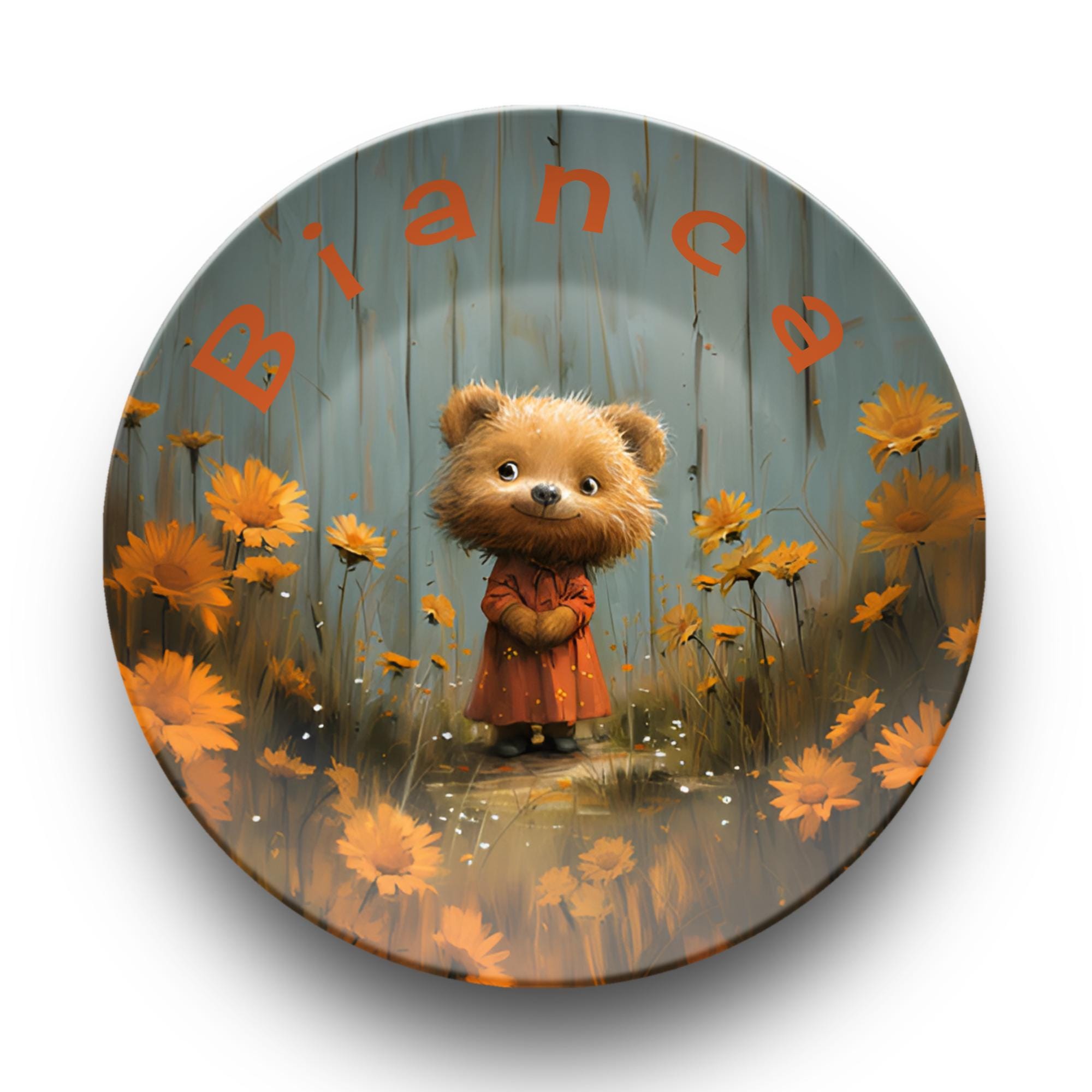 Custom Child Name Dinnerware Set, Cute Bear Design, Includes Plate Bowl ...