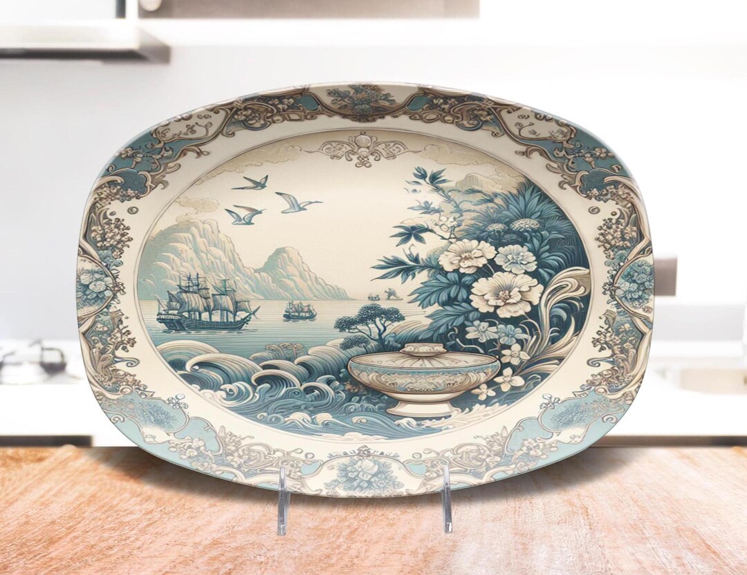 Elegant Unbreakable Dinnerware Set, Antique Style Platter Plates ...