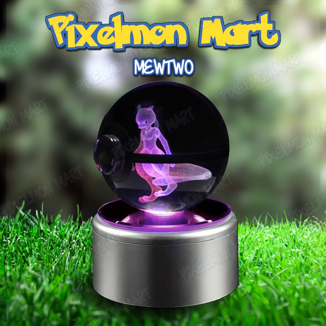 Mewtwo Pokeball Glow With Wonder: the Crystal Pokéball - Etsy