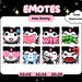 Emo Bunny Emotes, Kawaii Bunny Twitch Emotes, Kawaii Streamer Emotes ...