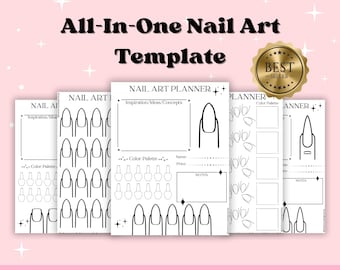 All-in-one Nail Art Planner Bundle Template Pack Digital and Printable ...
