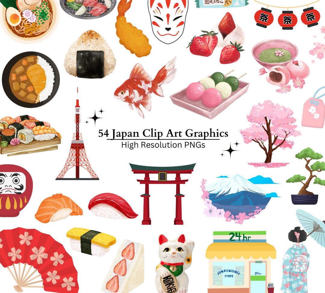 54 Japan Clip Art PNG Graphics, High Resolution Pngs, Aesthetic Clipart ...