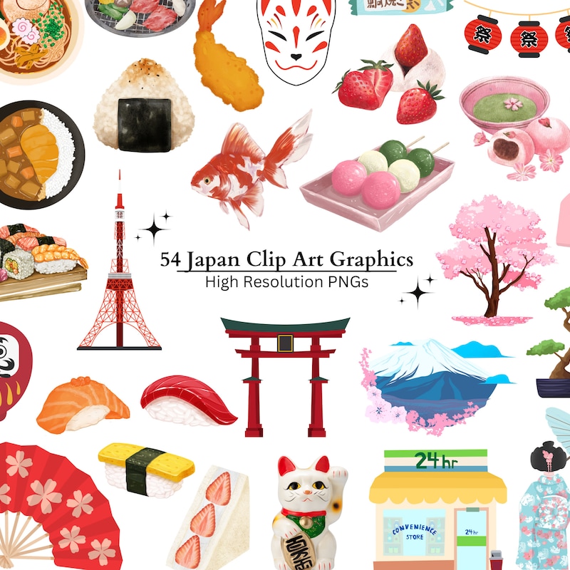 Japanese Clip Art - Etsy