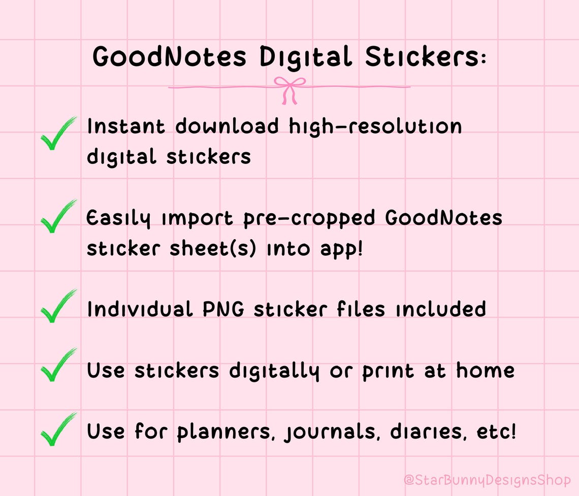 50 Pink Notepad Digital Stickers, Goodnotes Note Pad Stickers, Digital ...