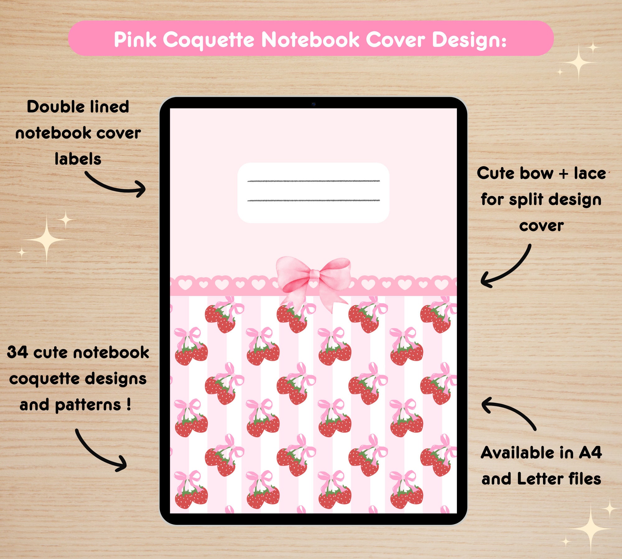 34 Pink Coquette Goodnotes Notebook Covers, Pink Bow Lace Goodnotes ...