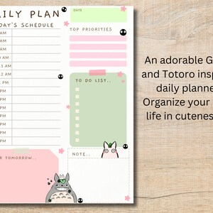 Kawaii Anime Forest Spirit Daily Planner Goodnotes Anime Daily Planner ...