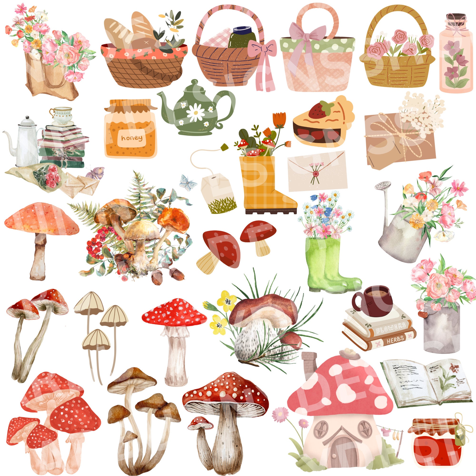 64 Cottagecore Clip Art Graphics, High Resolution PNG Clipart ...