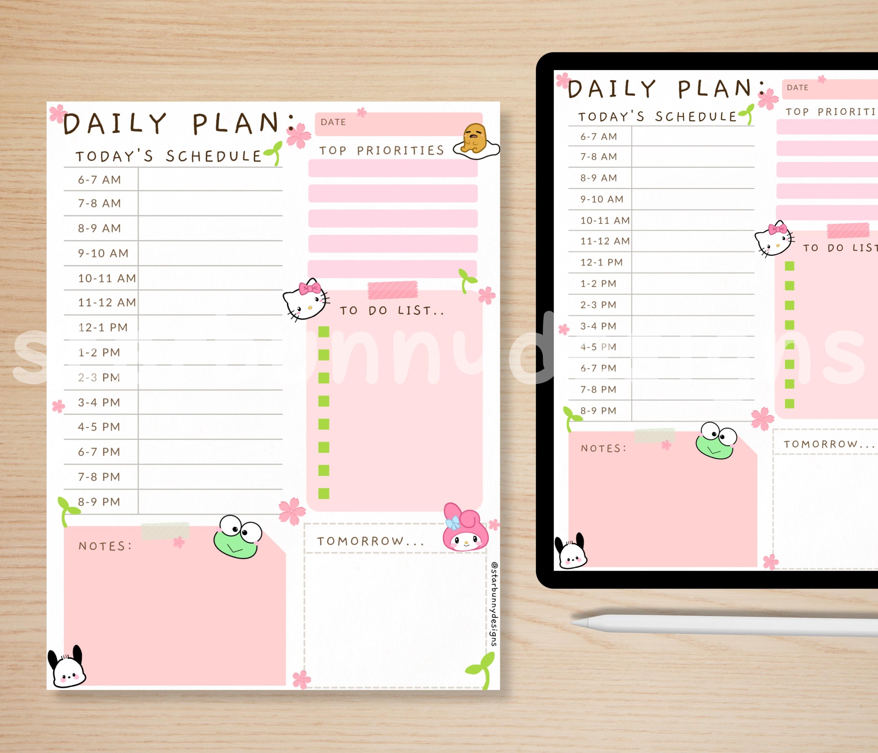 Kawaii Sakura Anime Goodnotes, Anime Daily Planner to Do List, Anime ...