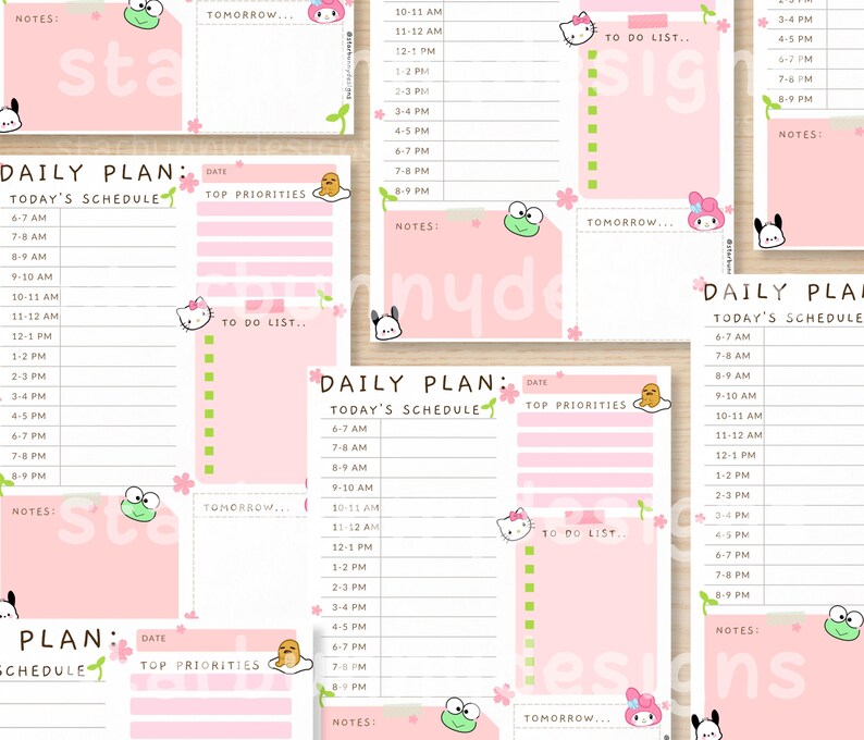 Kawaii Sakura Anime Goodnotes, Anime Daily Planner to Do List, Anime ...