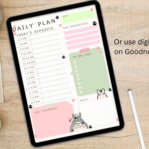 Kawaii Anime Forest Spirit Daily Planner Goodnotes Anime Daily Planner ...