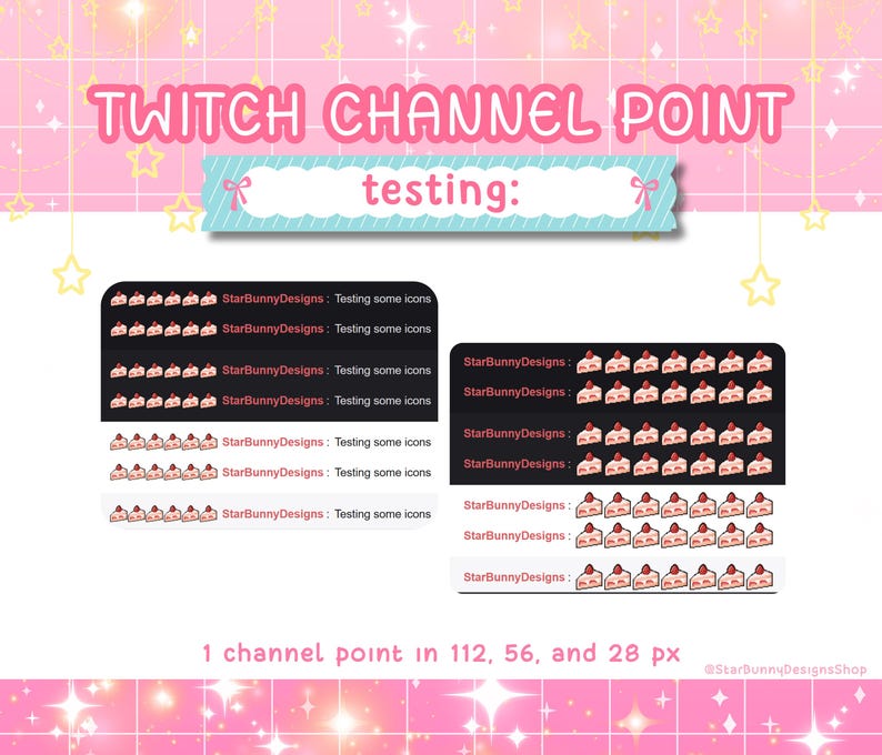 Strawberry Cake Channel Point Twitch Stream, Kawaii Twitch Pixel Stream ...