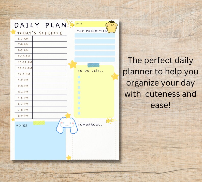 Kawaii Celestial Anime Daily Planner to Do List Anime - Etsy