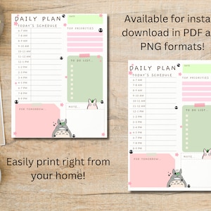 Kawaii Anime Forest Spirit Daily Planner Goodnotes Anime Daily Planner ...