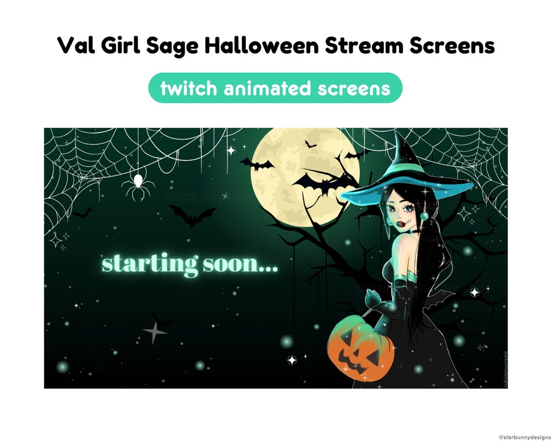 Val Girl Halloween Twitch Stream Screens, Video Game Fan Art Twitch ...