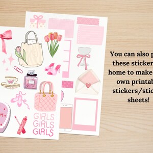 40 Pink Coquette Goodnotes Stickers, Goodnotes Pre Cropped Sticker ...