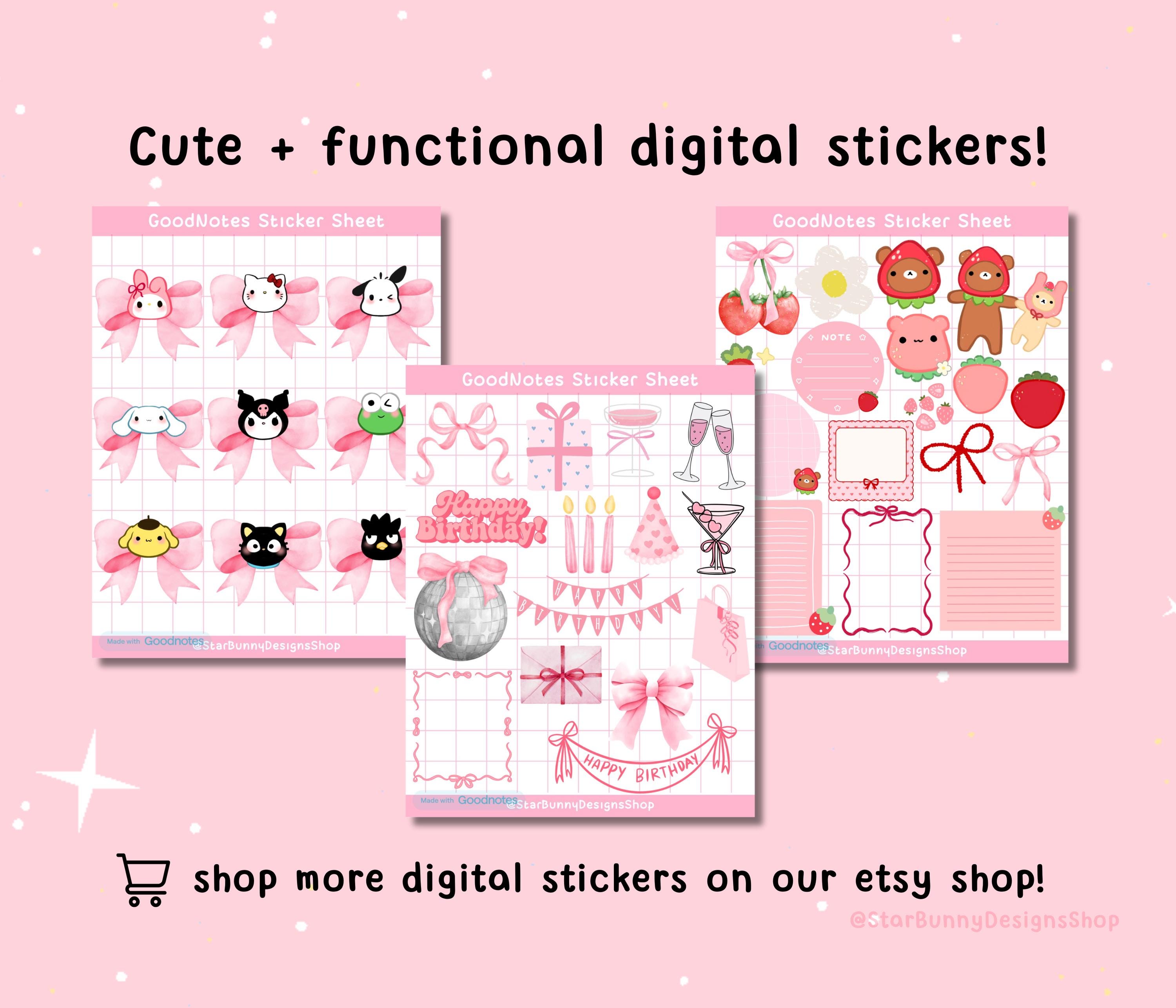 12 Frog Notepad Digital Stickers, Cute Frog Digital Stickers, Kawaii ...