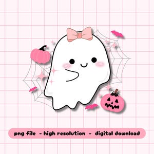 Cute Pink Bow Ghost PNG, Pink Halloween Ghost Png, Coquette Ghost Png ...