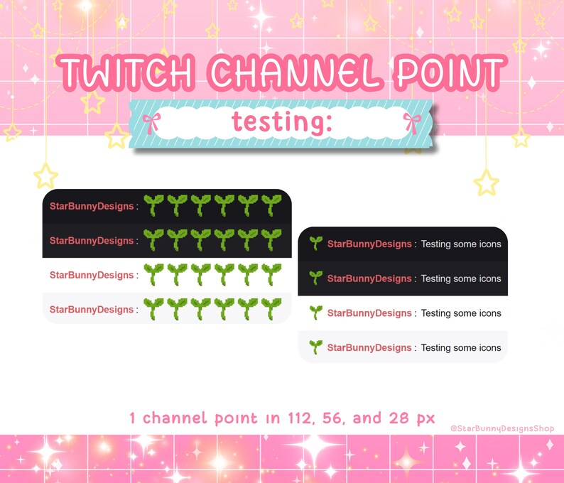 Sprout Channel Point for Twitch Stream, Cute Stream Icons, Kawaii ...