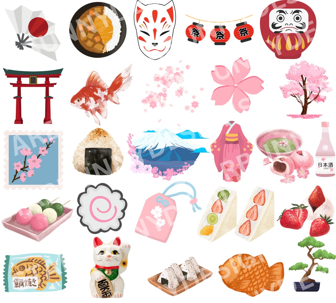 54 Japan Clip Art PNG Graphics, High Resolution Pngs, Aesthetic Clipart ...