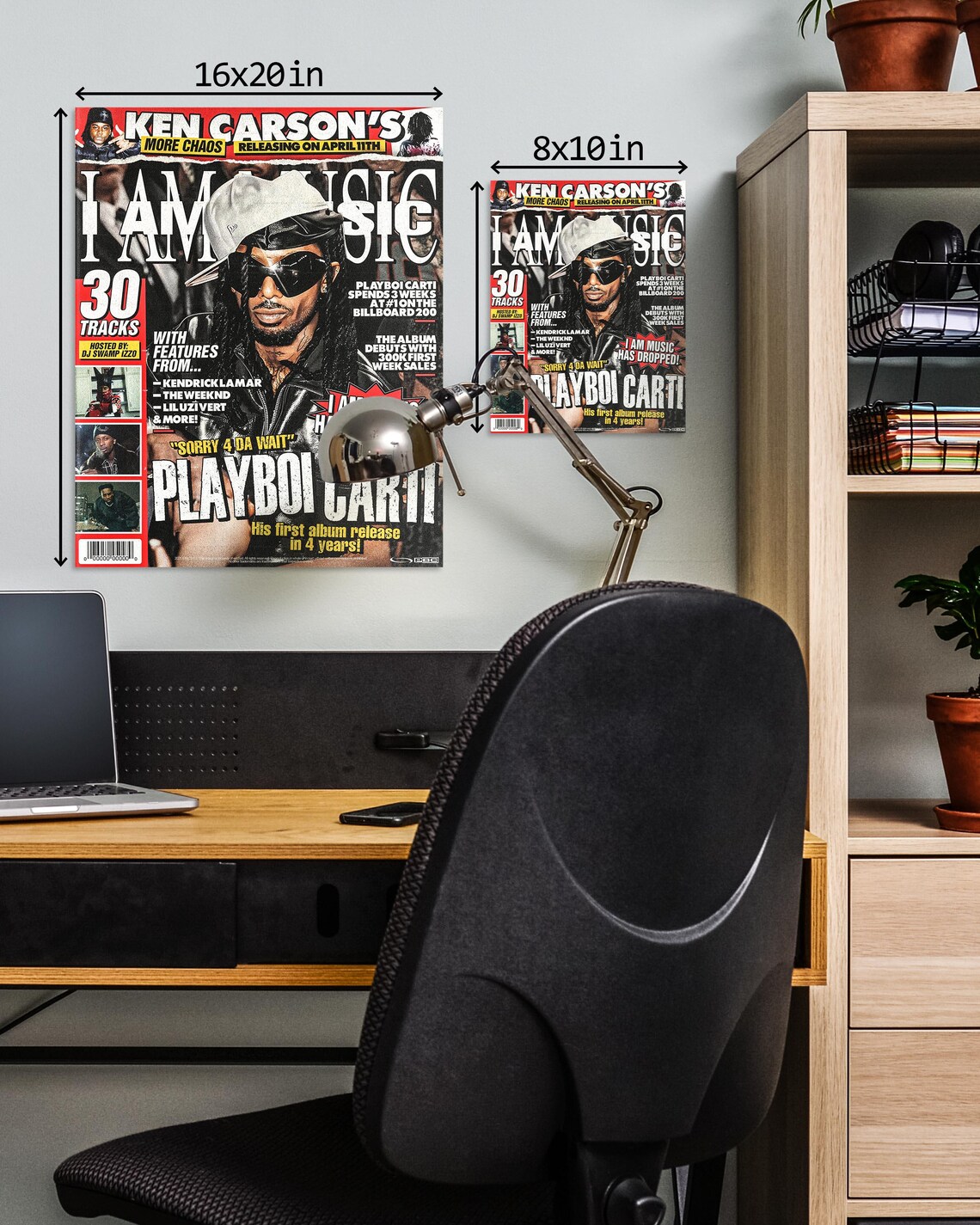 Playboi Carti 2025 Magazine Poster, 8x10in Art Print, I Am Music, Whole ...