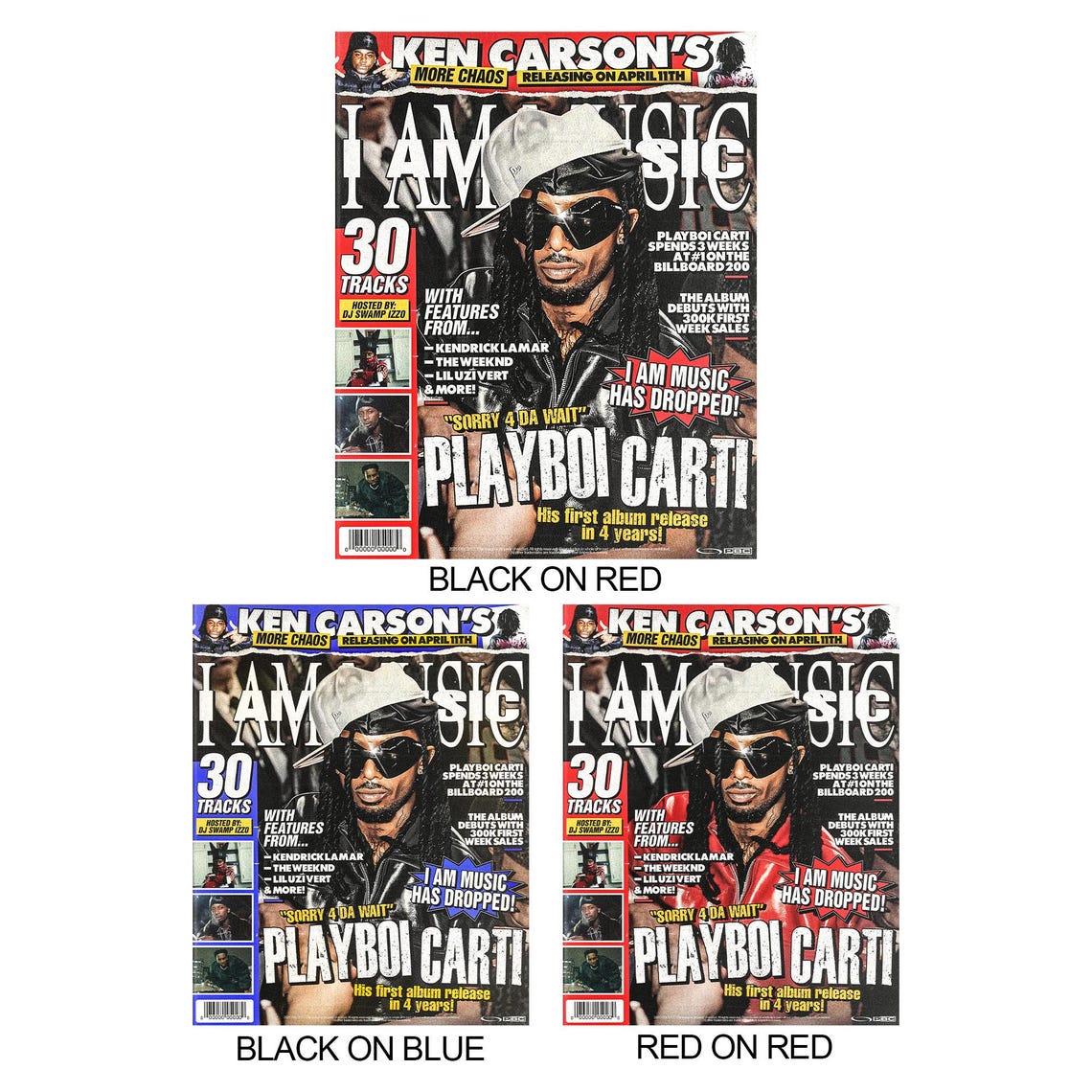 Playboi Carti 2025 Magazine Poster, 8x10in Art Print, I Am Music, Whole ...