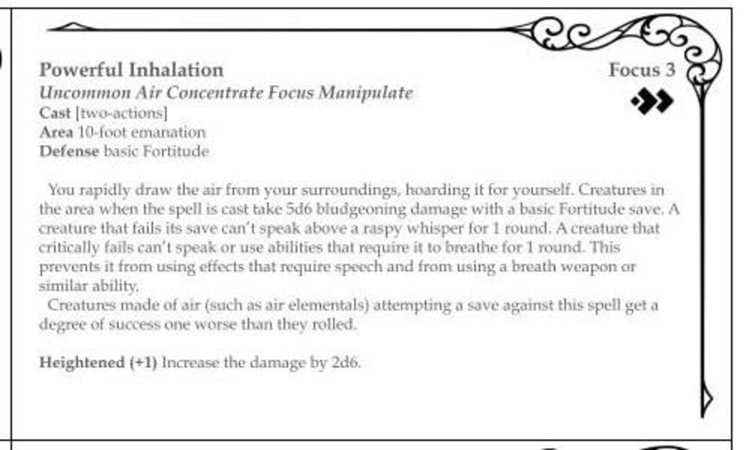 Pathfinder 2e Rage of Elements Spell and Focus Spell Bundle - Etsy