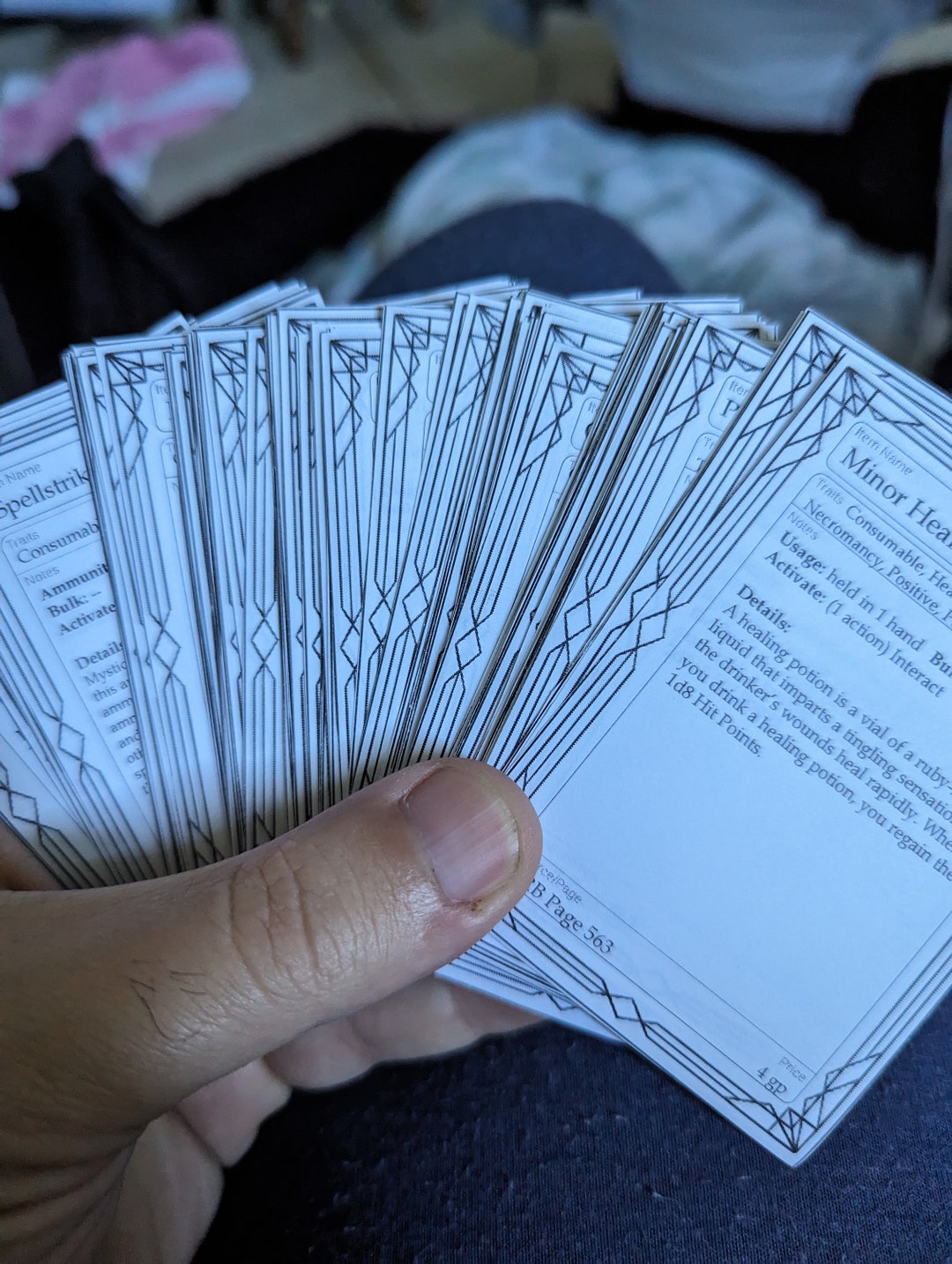 Pathfinder 2e Core Consumable Item Cards - Etsy