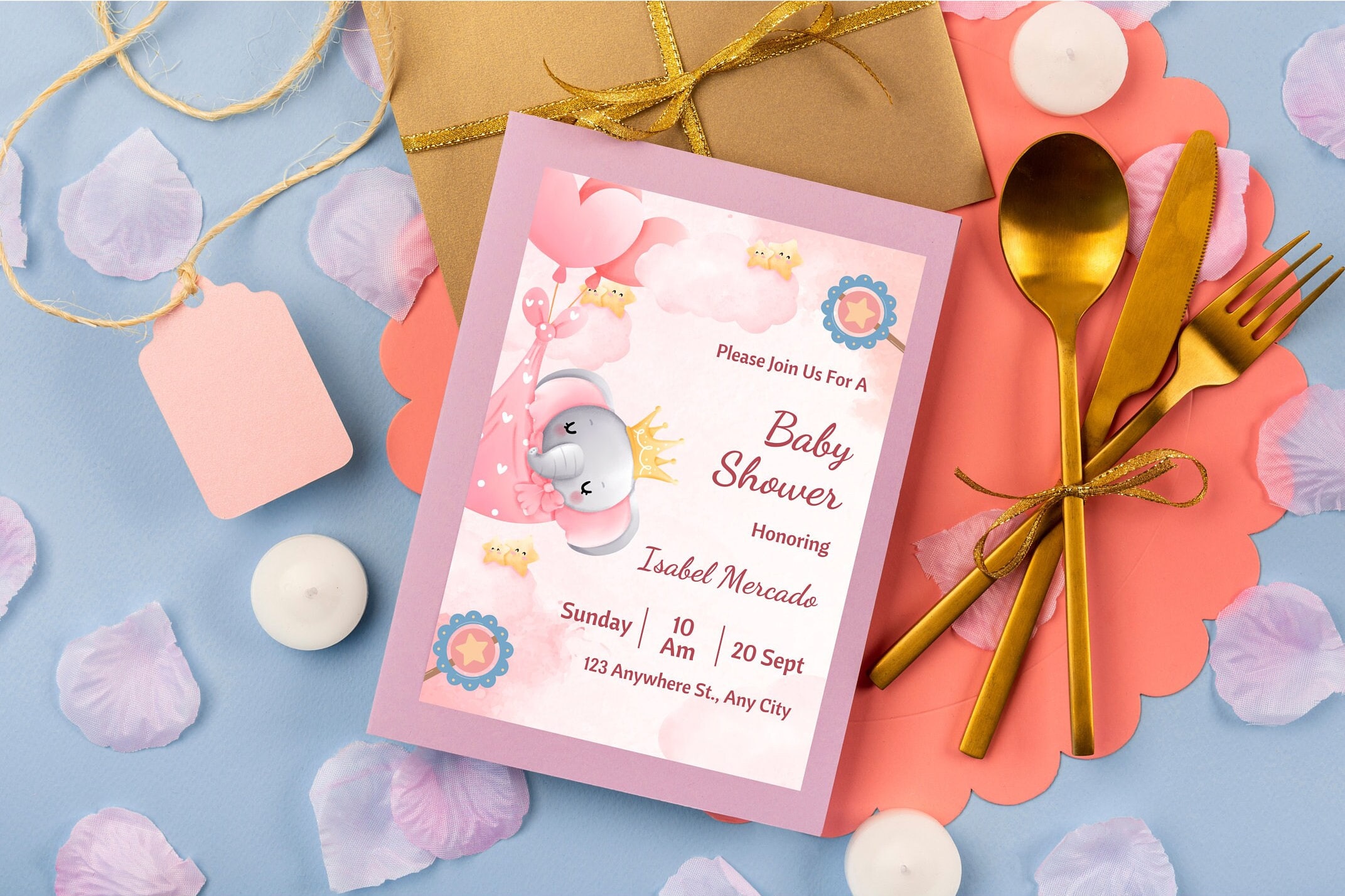 Pastel Baby Shower Birthday Invitation Printable Editable and - Etsy