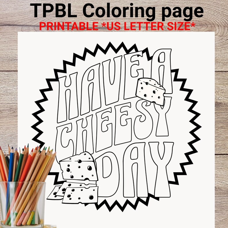 Printable Coloring Sheet, Instant Download, Charcuterie Themed ...
