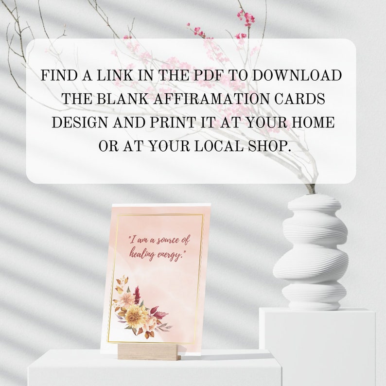 Blank Affirmation Cards: Editable Canva Template With Free Ebook ...