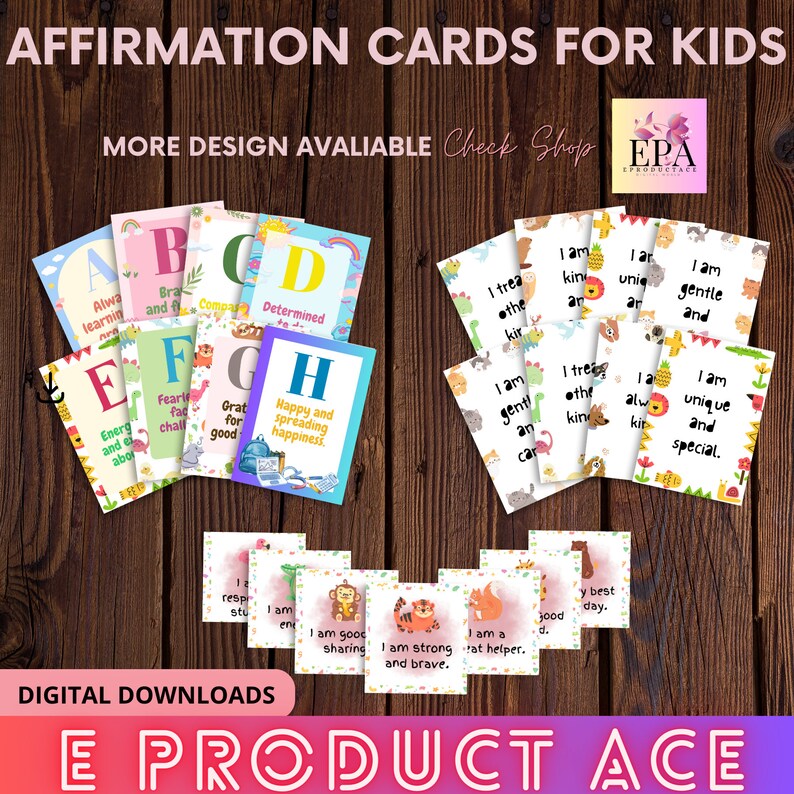 26 Alphabet Affirmation Cards for Kids Positive Printable ABC - Etsy