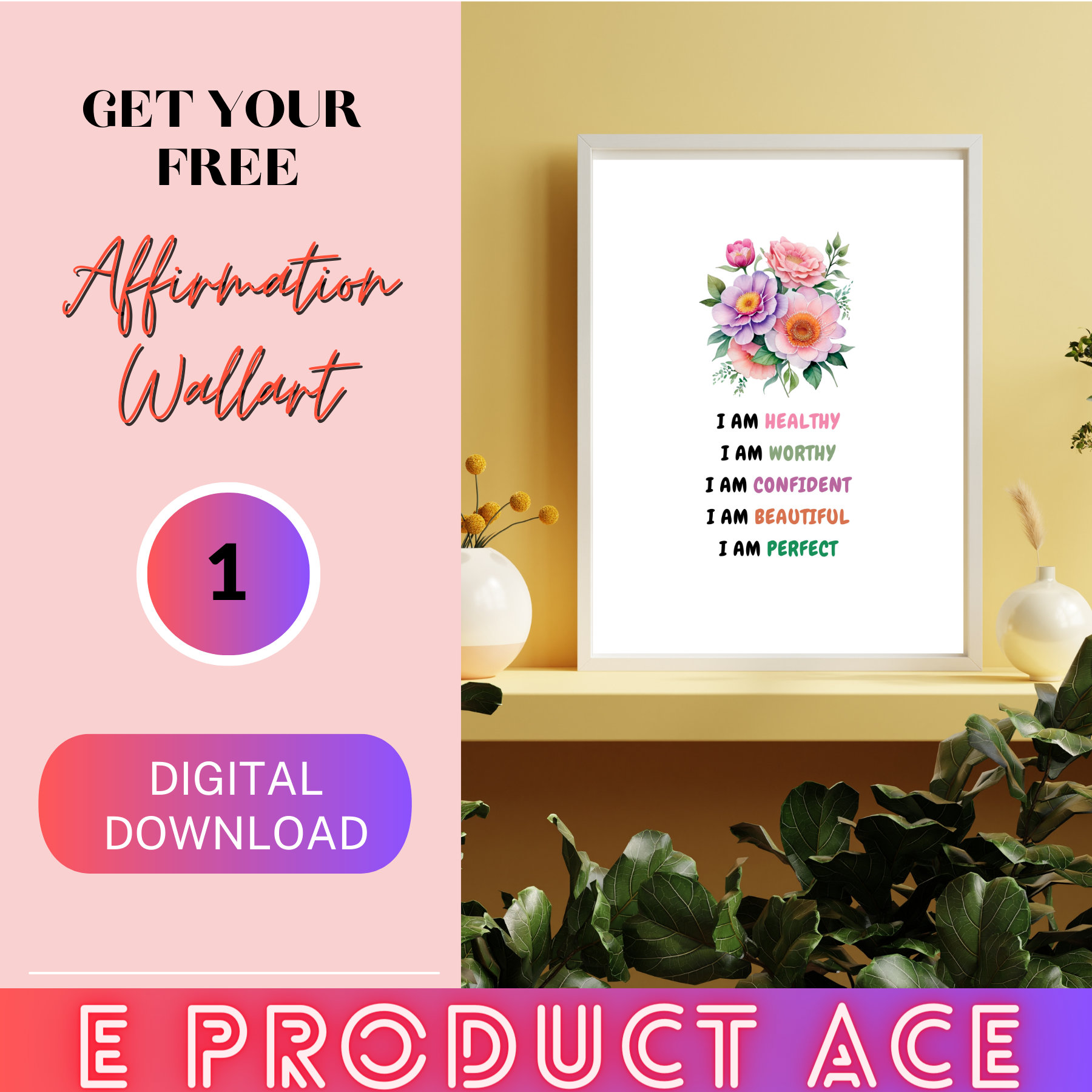 CUSTOM Affirmation Cards With 15 Custom Design ,select You Design and ...