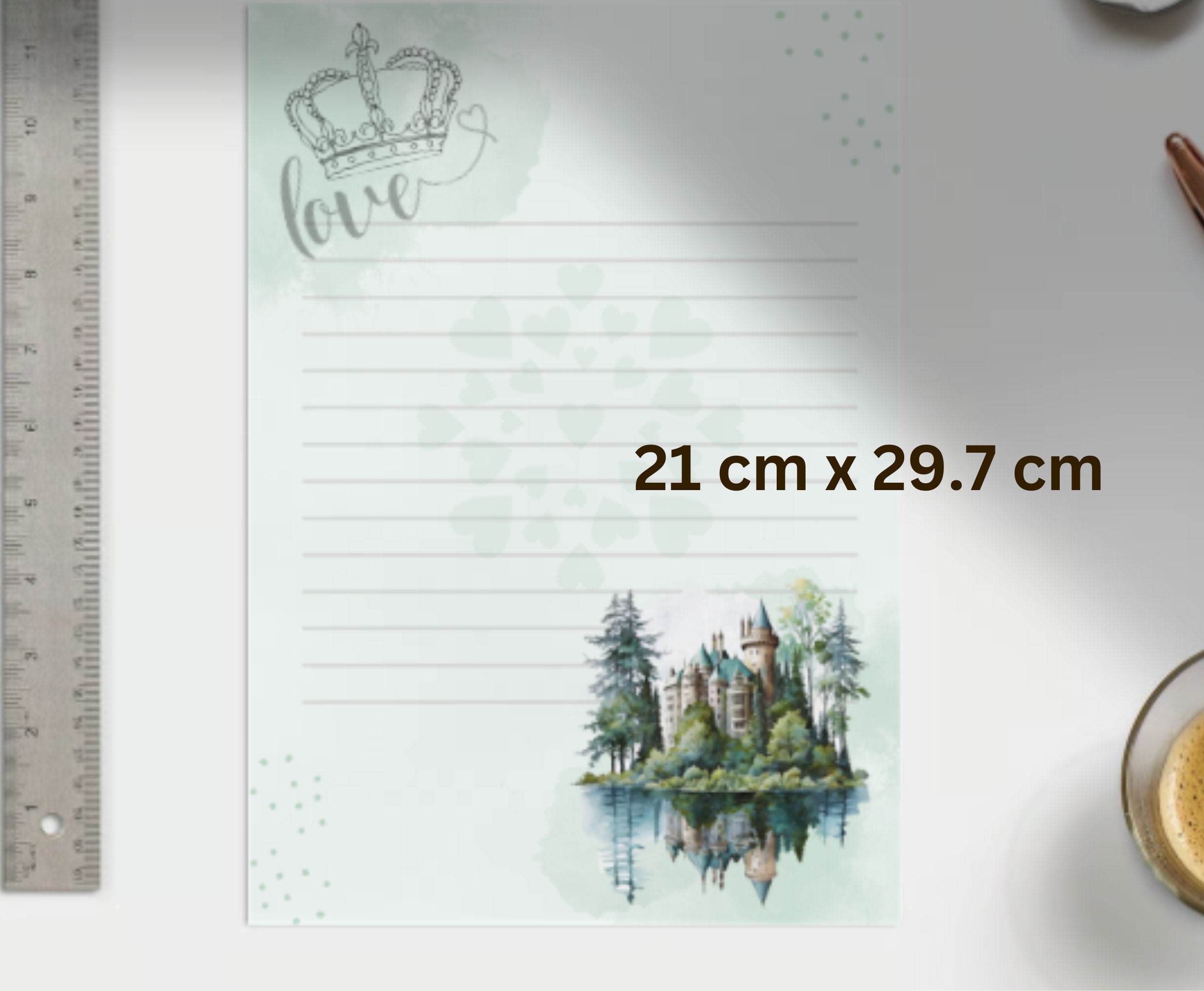 Vintage Countryside Castle PRINTABLE Stationery #025 Printable ...