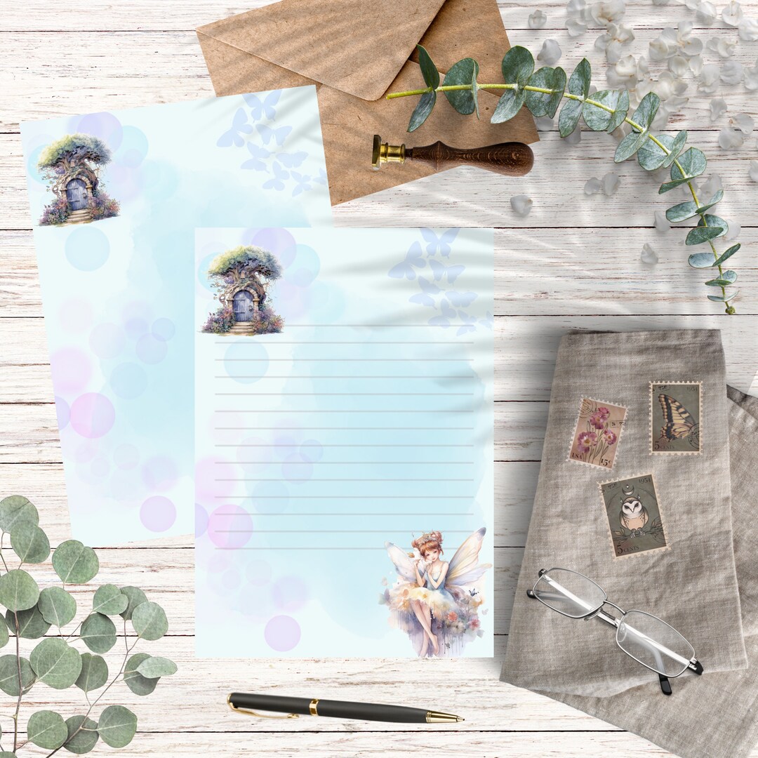 Fairies Fairy Tale House PRINTABLE Stationery #030 Printable Stationary ...