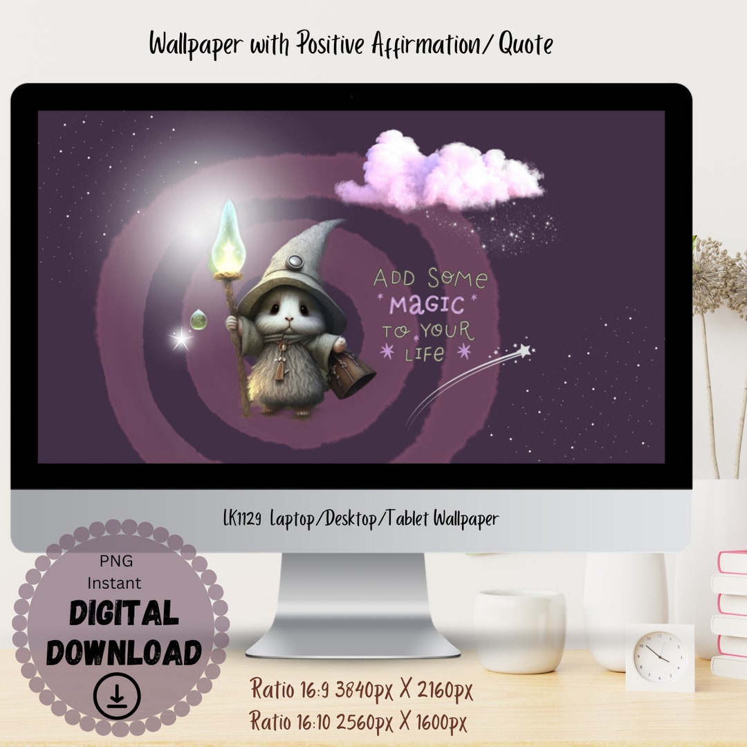 RABBIT WIZARD Desktop Wallpaper Add Some Magic to Your Life 09 Positive ...