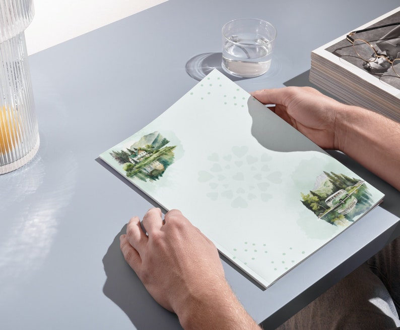 Vintage Countryside Castle PRINTABLE Stationery #025 Printable ...