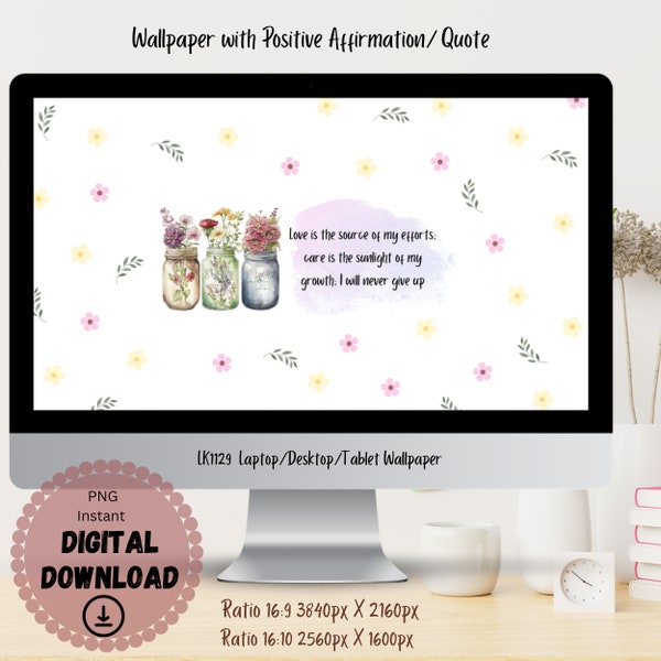 Laptop Wallpaper Aesthetic Pink Quotes - Etsy