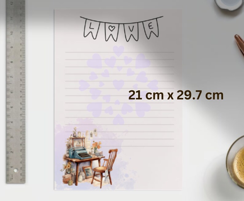 Cozy Study Corner PRINTABLE Stationery #020 Printable Stationary ...