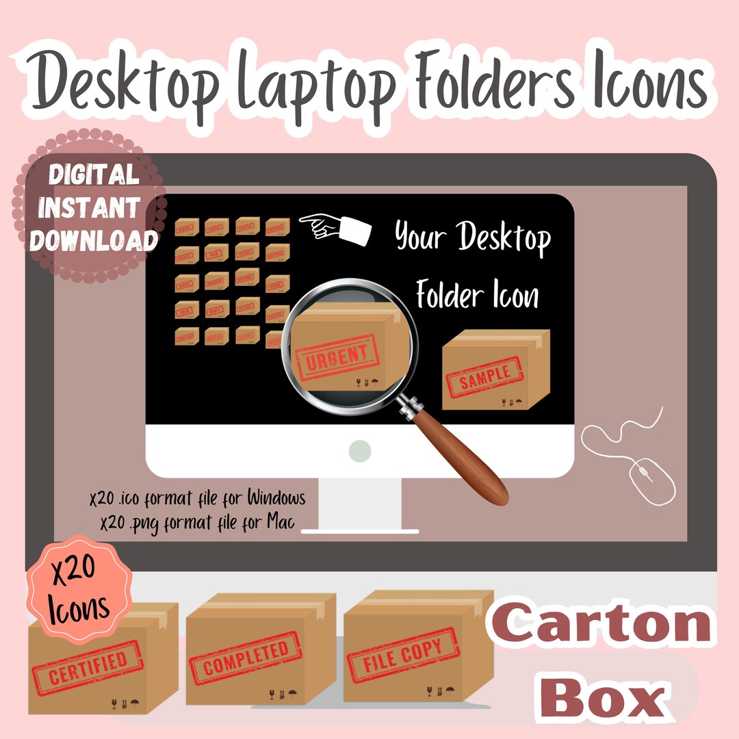 20 Icons Carton Boxes With Remark Sign Label Box Theme #W12 Windows Mac ...