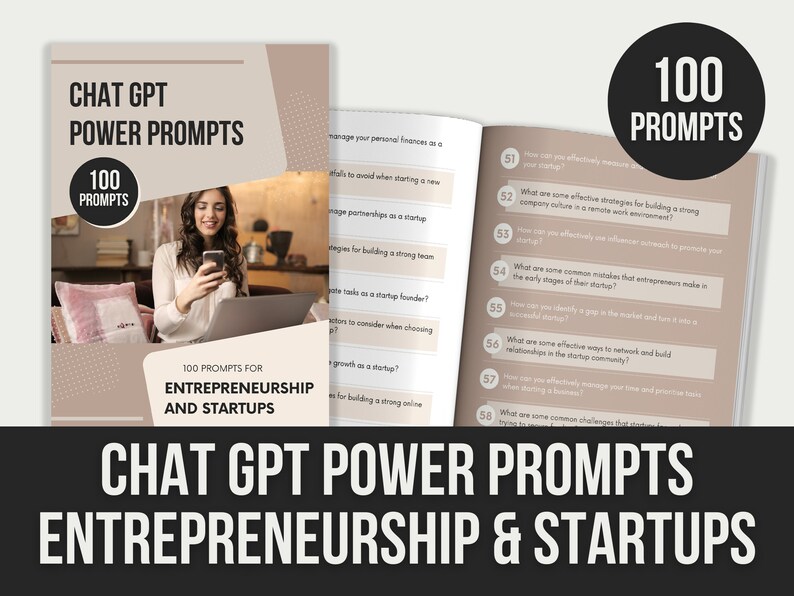 Chat Gpt Power Prompts Entrepreneurship and Startups - Etsy