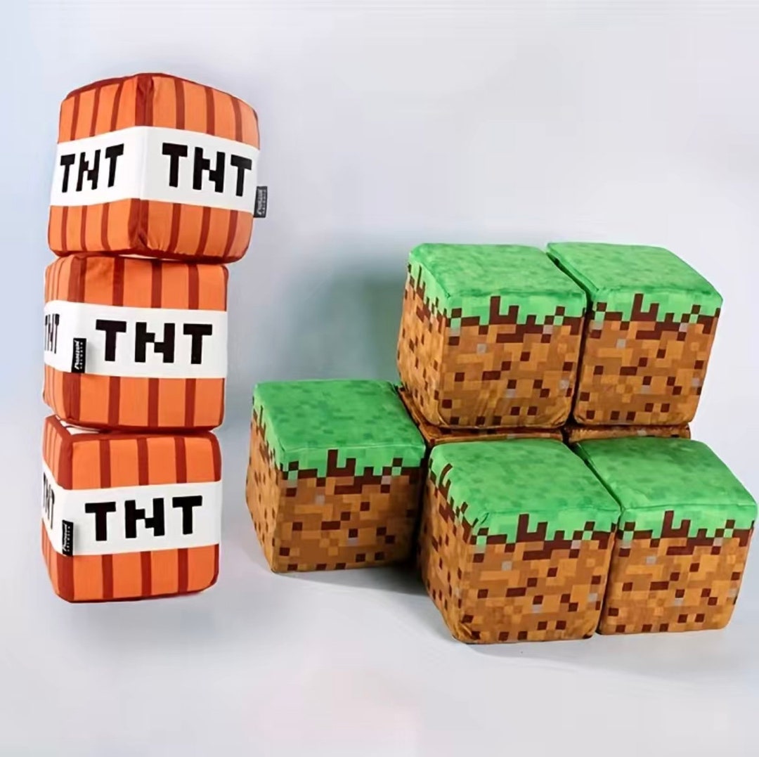 Stuffed Minecraft Block 7.87 Inch Grass TNT - Etsy