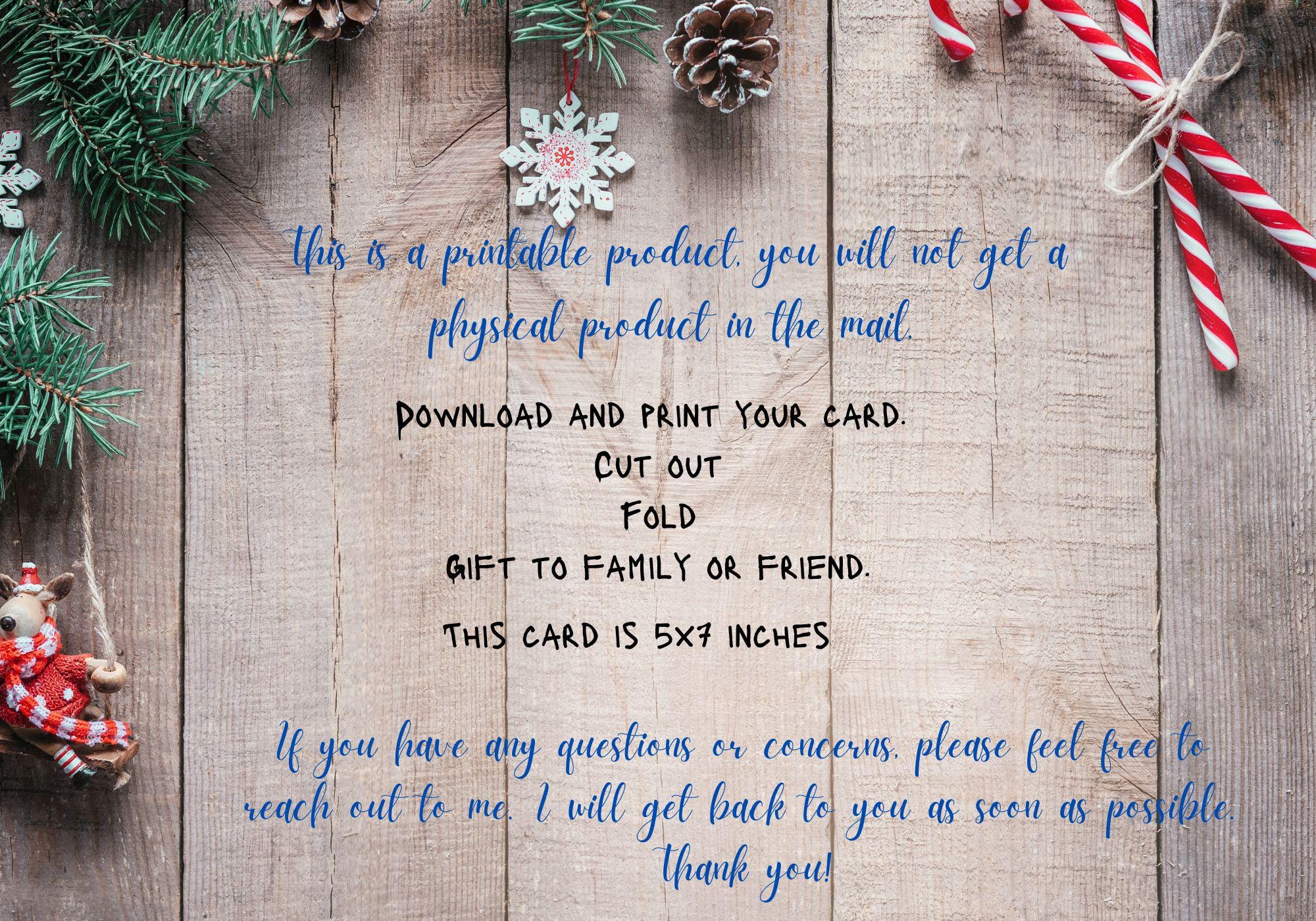Printable Peppermint Tree Christmas Card - Instant Download - Etsy