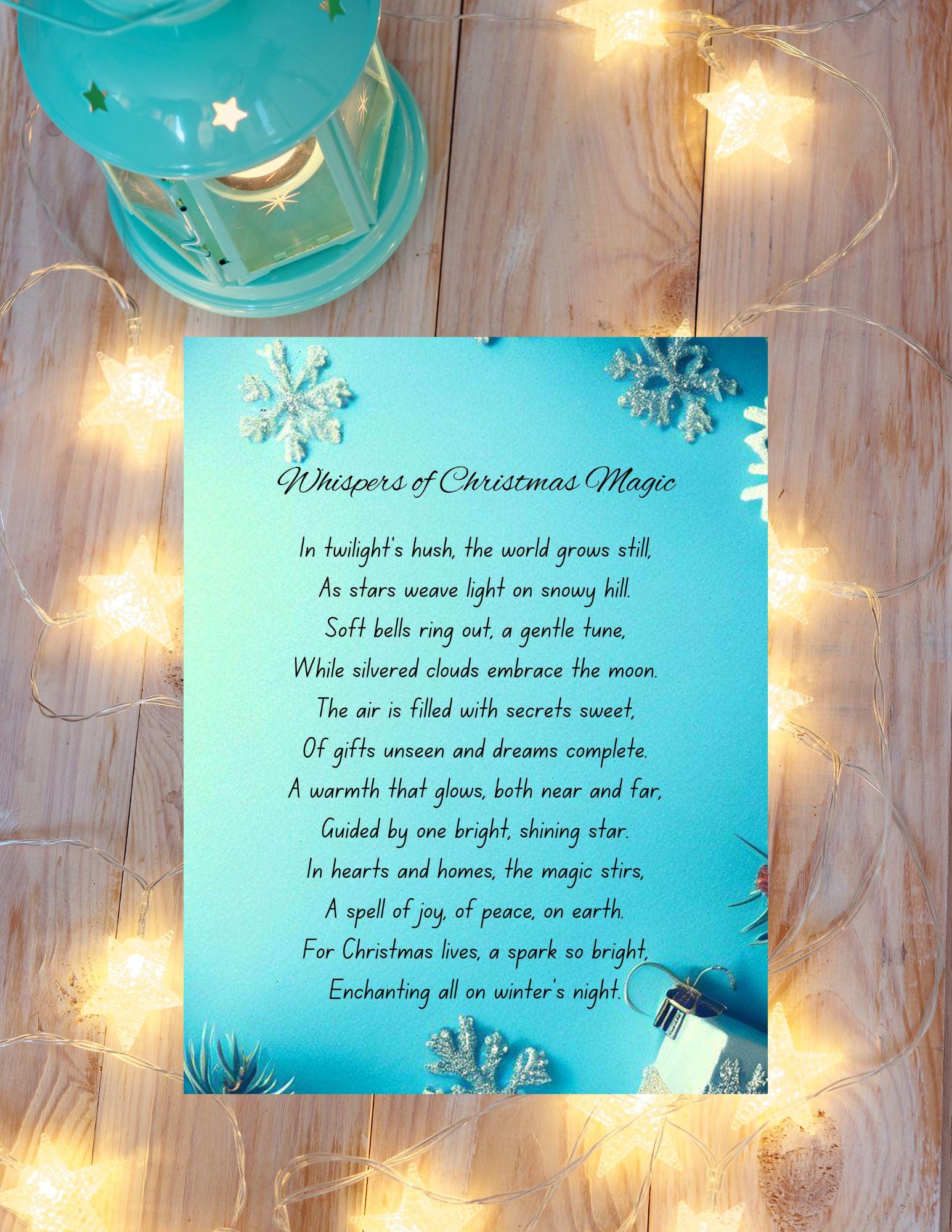 Whispers of Christmas Magic Poem - Holiday Verse Print - Etsy
