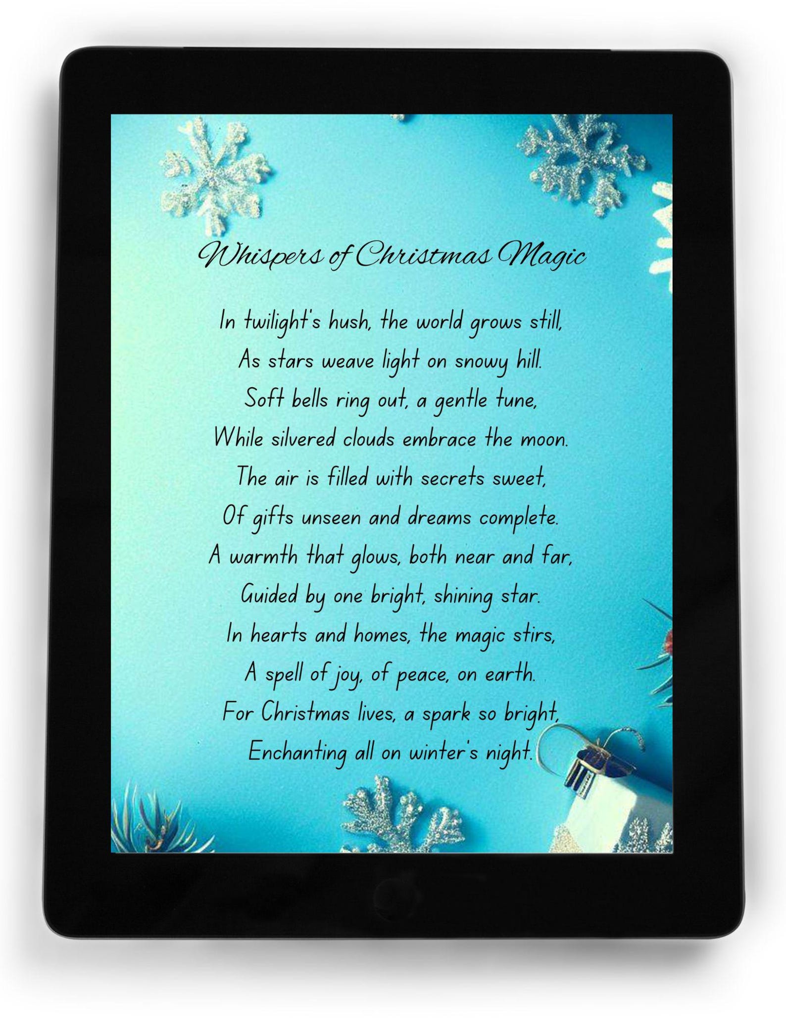 Whispers of Christmas Magic Poem - Holiday Verse Print - Etsy