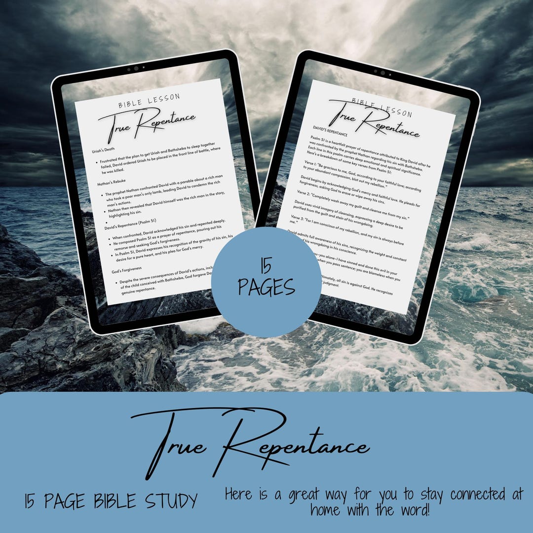 True Repentance Bible Study Printable - 15 Page Digital Download - Etsy
